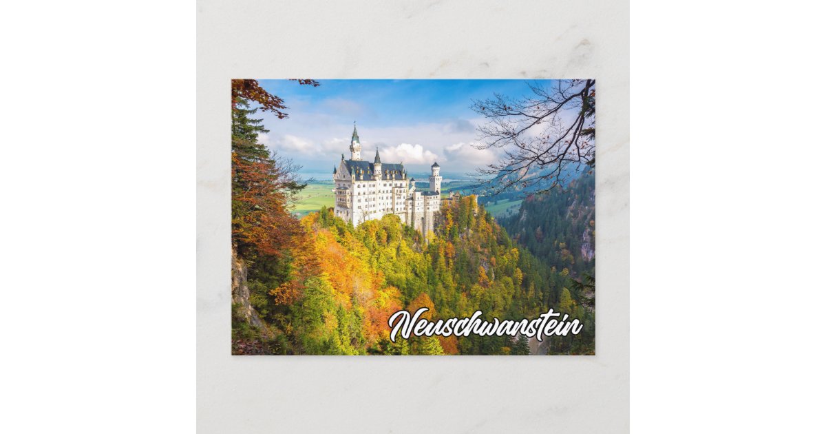 Historic Neuschwanstein Castle, Germany Postcard | Zazzle