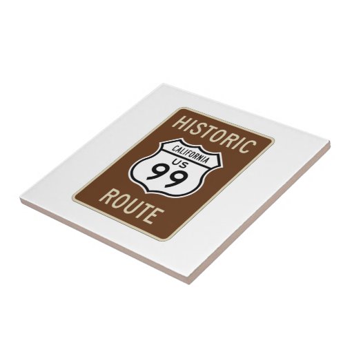 Historic Route US Route 99 (California) Sign Ceramic Tile | Zazzle