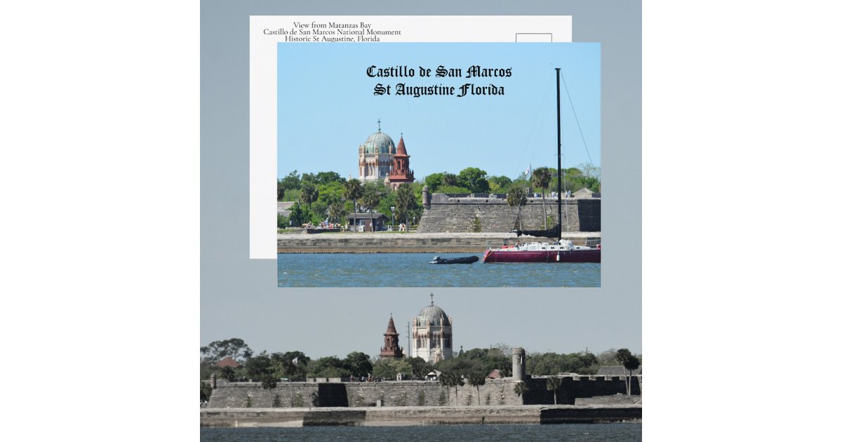 Historic St Augustine FL Castillo de San Marcos Postcard | Zazzle