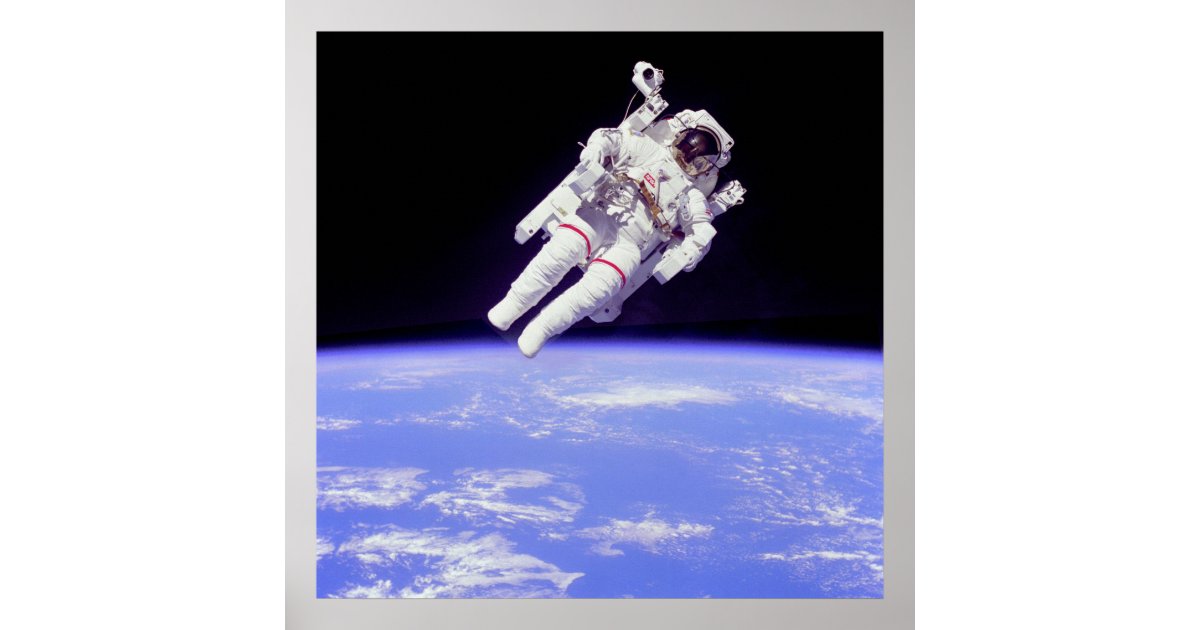 Historic Untethered Space Walk Poster | Zazzle