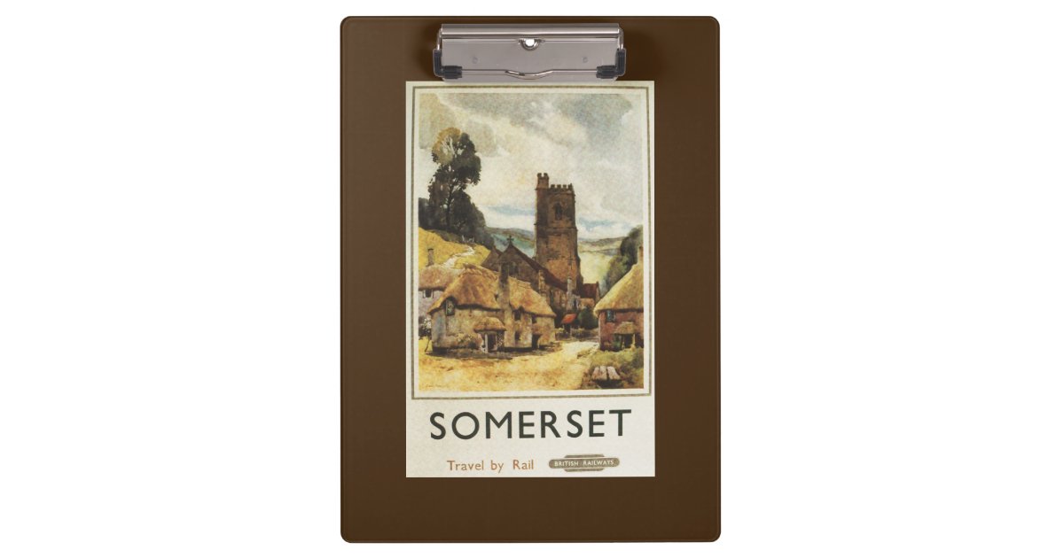 Historic Village Scene British Railway Poster Clipboard | Zazzle