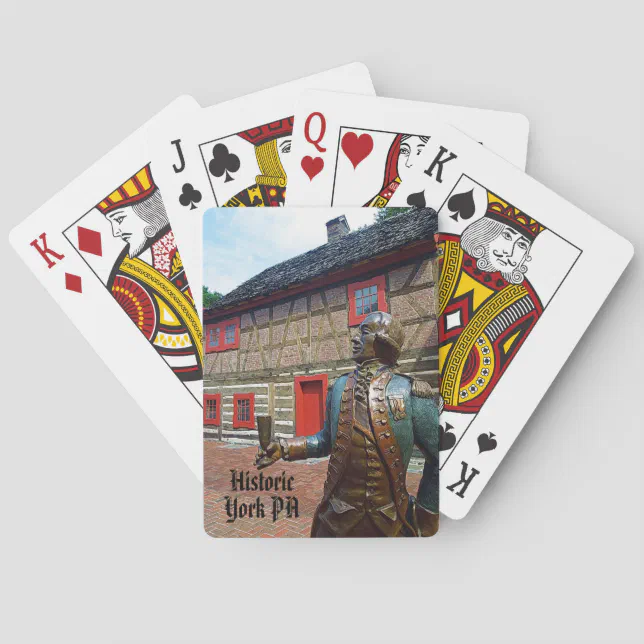Historic York Pennsylvania American Colonial House Poker Cards | Zazzle