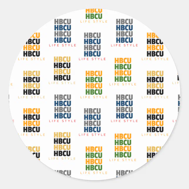 Historical Black College and Universities HBCU Classic Round Sticker ...