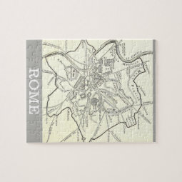 Historical Map of the City of Rome Jigsaw Puzzle | Zazzle