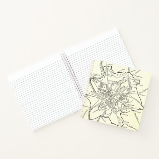 Historical Map of the City of Rome Notebook | Zazzle