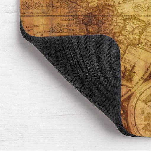 Historical Old Antique World Map Mouse Pad | Zazzle
