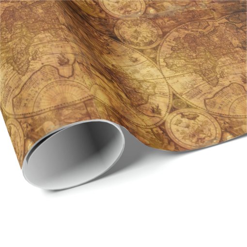 Historical Old Antique World Map Wrapping Paper | Zazzle