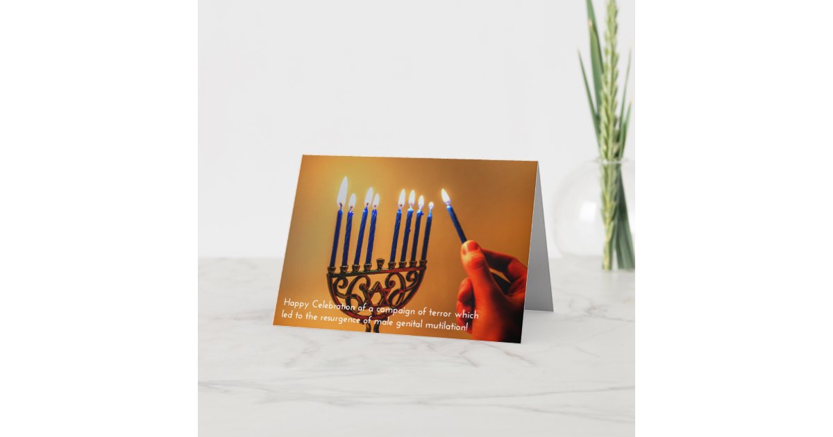 Historically Accurate Holiday Cards: Hanukkah | Zazzle