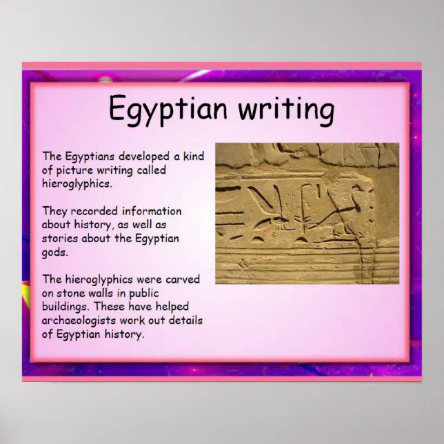 History, Ancient Egypt, Egyptian writing Poster | Zazzle