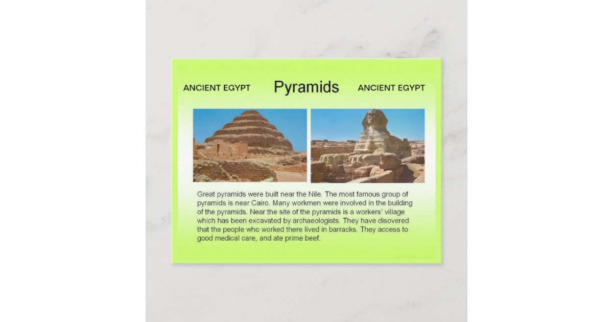 History, Ancient Egypt, Pyramids Postcard | Zazzle
