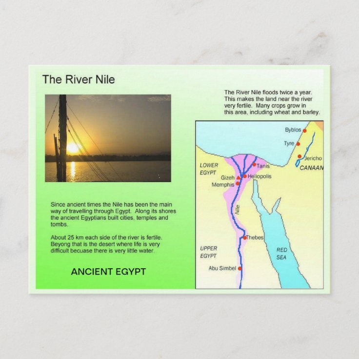 History, Ancient Egypt, River Nile Postcard | Zazzle