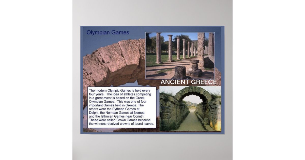 History, Ancient Greece, Olympian Games Poster | Zazzle