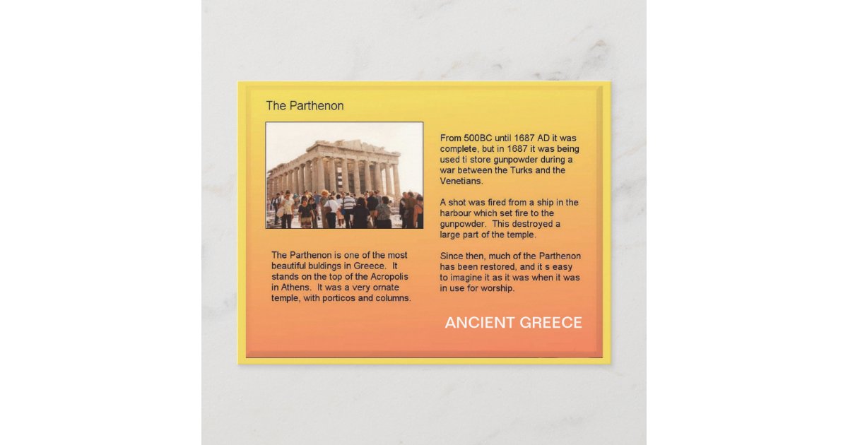 History, Ancient Greece, Parthenon Postcard | Zazzle