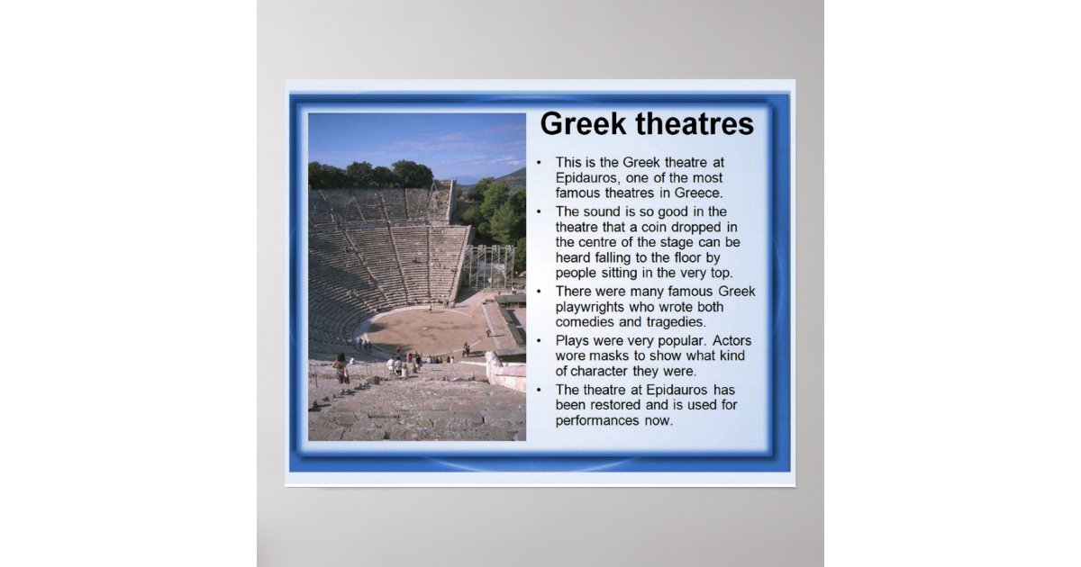 History, ancient Greece, Theatres Poster | Zazzle