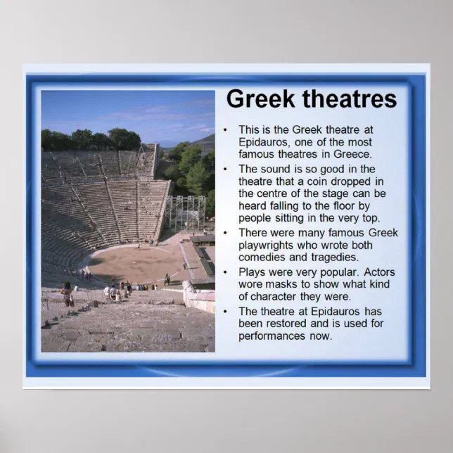 History, ancient Greece, Theatres Poster | Zazzle