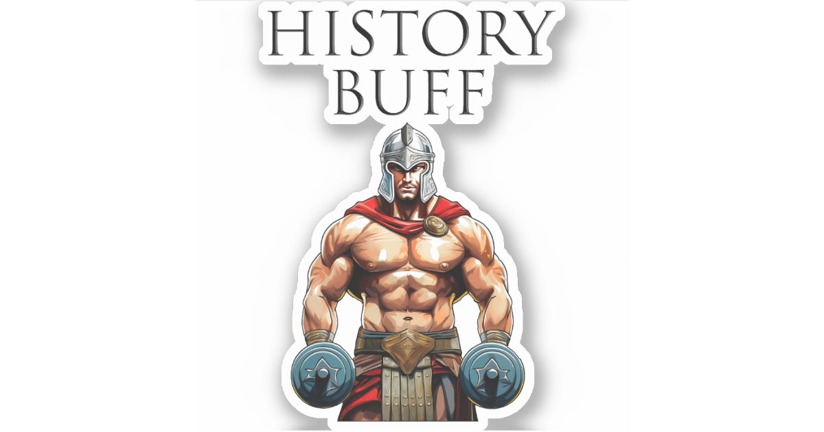 History Buff Roman Centurion Sticker | Zazzle