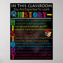 History Classroom Poster | Zazzle