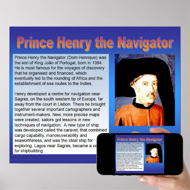 History, Exploration, Prince Henry the Navigator Poster | Zazzle