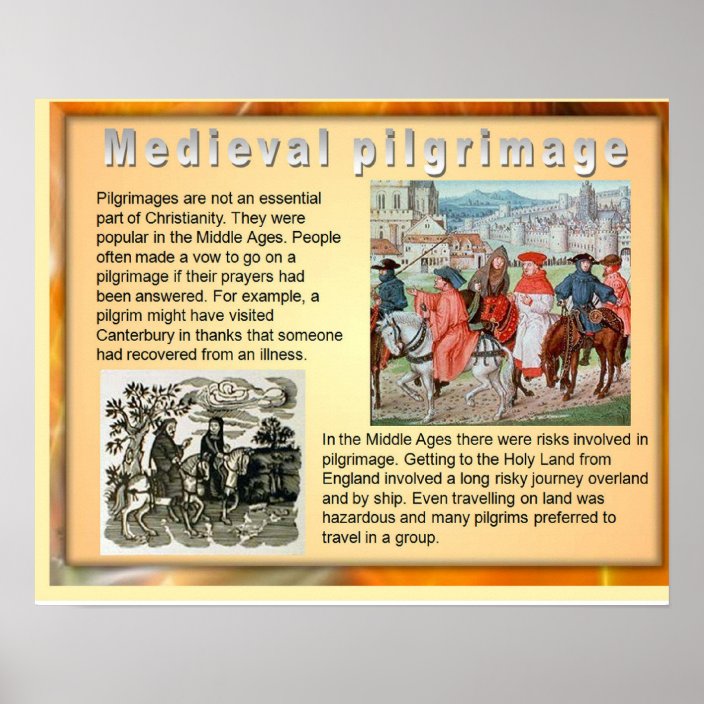 History, Medieval Pilgrimage Poster | Zazzle.com