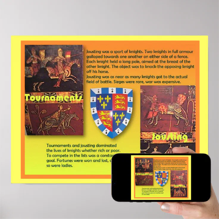 History, Middle Ages, Medieval tournaments Poster | Zazzle