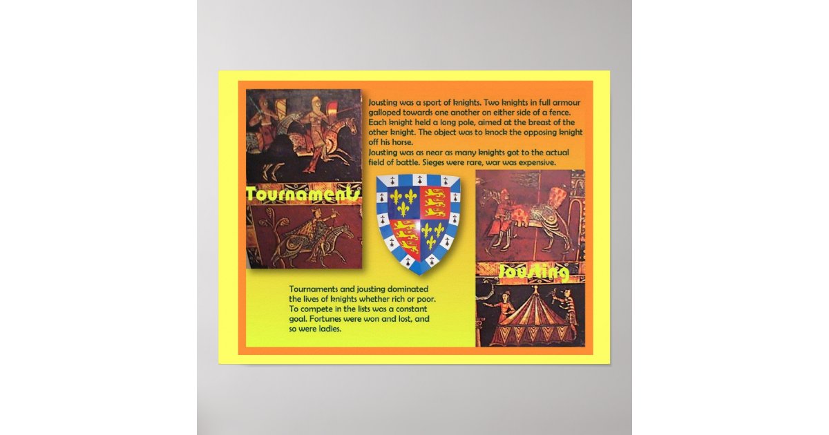 History, Middle Ages, Medieval tournaments Poster | Zazzle