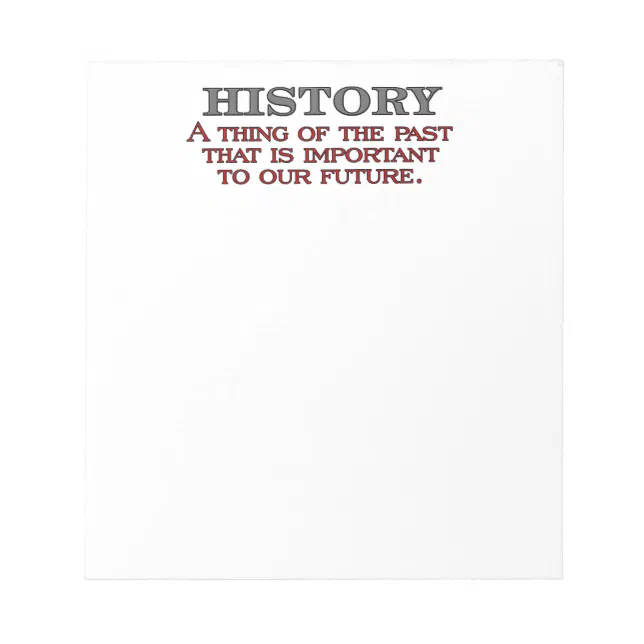 History Notepad | Zazzle