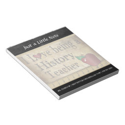 History Teacher | Vintage Style Notepad | Zazzle