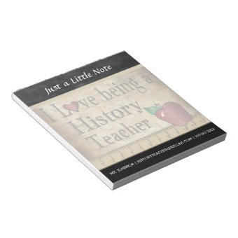 History Teacher | Vintage Style Notepad | Zazzle
