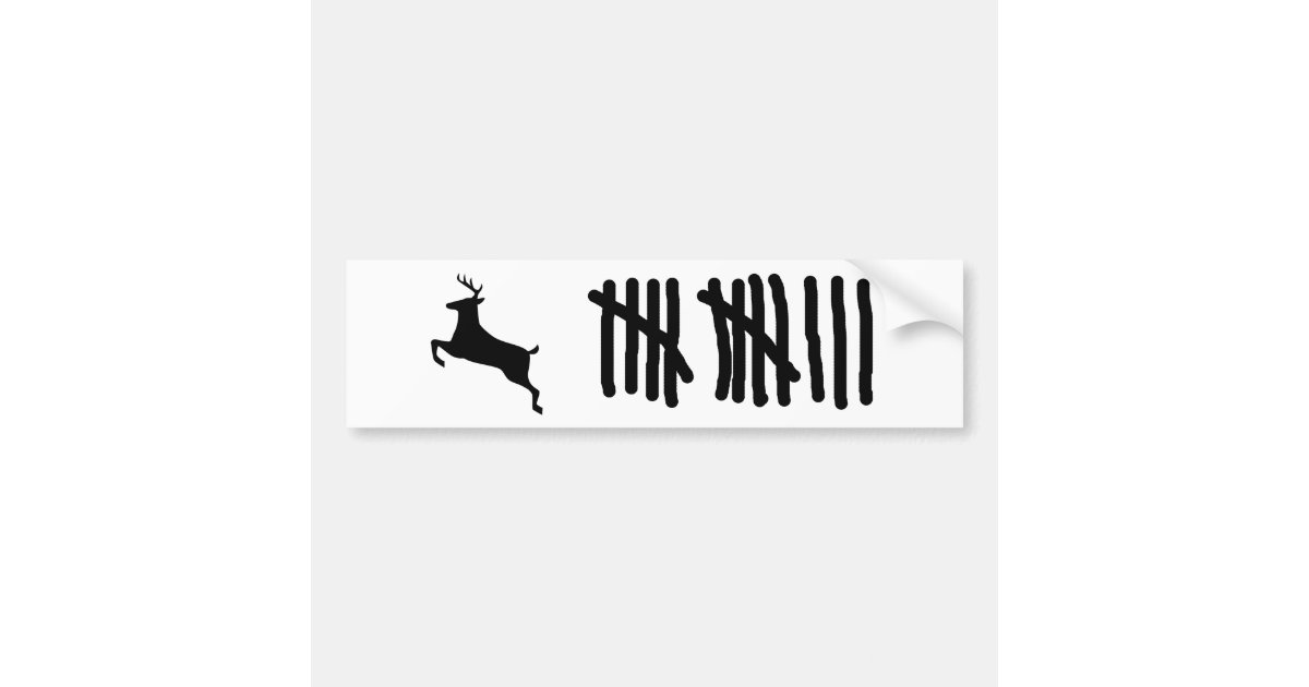 Hit Deer Tally Bumper Sticker | Zazzle