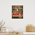 Hit 'Em Where They Ain't Poster | Zazzle