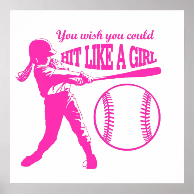 Hit Like A Girl Poster | Zazzle