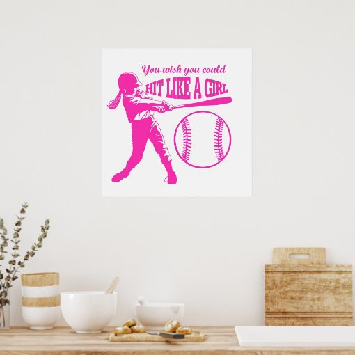 Hit Like A Girl Poster | Zazzle