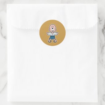 Hitotsume-kozo, the Japanese Cyclops Yokai Classic Round Sticker | Zazzle