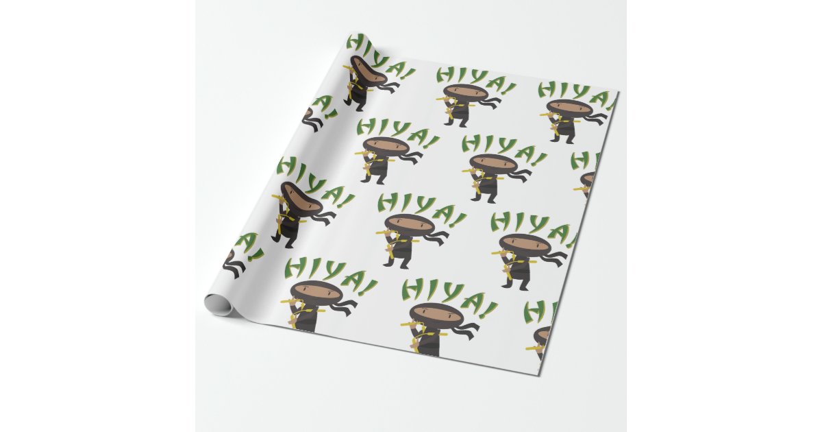 Hiya Ninja Wrapping Paper | Zazzle