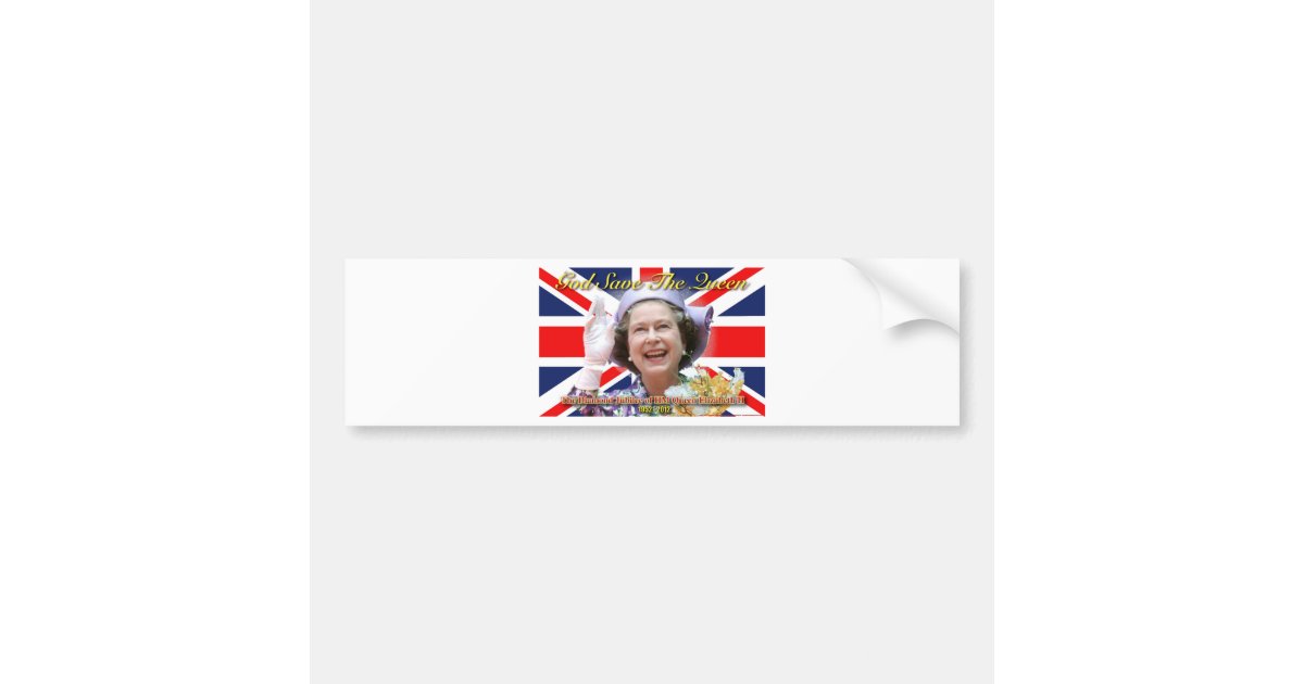 HM Queen Elizabeth II Diamond Jubilee Bumper Sticker | Zazzle