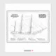 HMS Beagle Tall Ship - Ship Blueprint BD Sticker | Zazzle