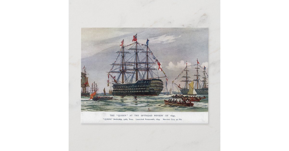 HMS Queen Battleship 1839 Postcard | Zazzle