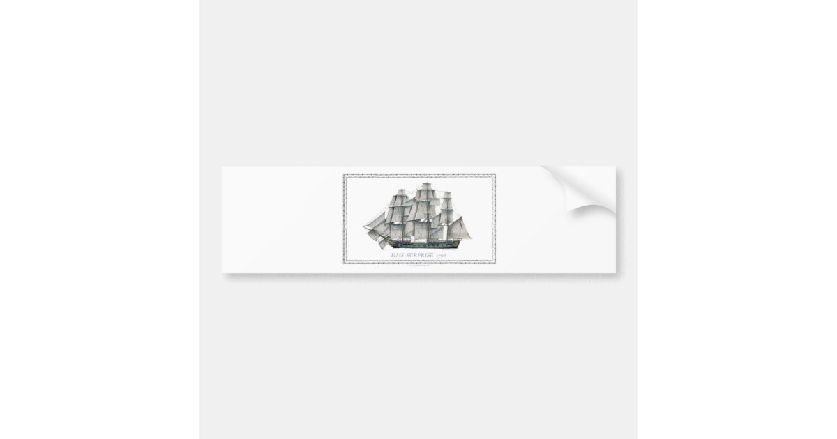 HMS Surprise 1796 Bumper Sticker | Zazzle