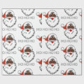 ho black santa wrapping paper | Zazzle