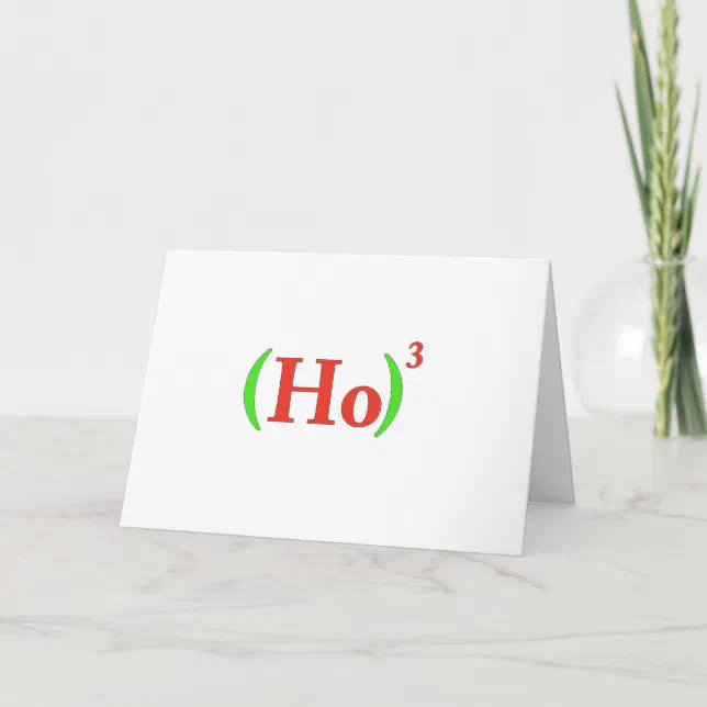 Ho-cubed Christmas Card | Zazzle