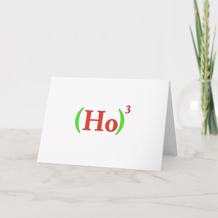 Ho-cubed Christmas Card | Zazzle.com