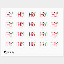 Ho Ho Ho Classic Round Sticker | Zazzle