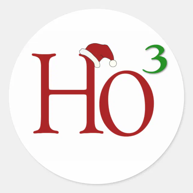 Ho Ho Ho Classic Round Sticker | Zazzle