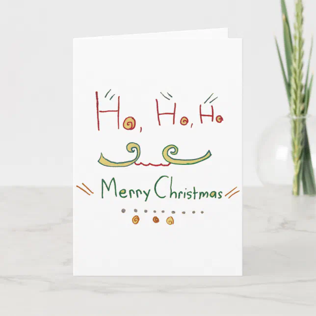 HO HO HO Merry Christmas Card | Zazzle