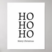 HO HO HO Merry Christmas Poster | Zazzle