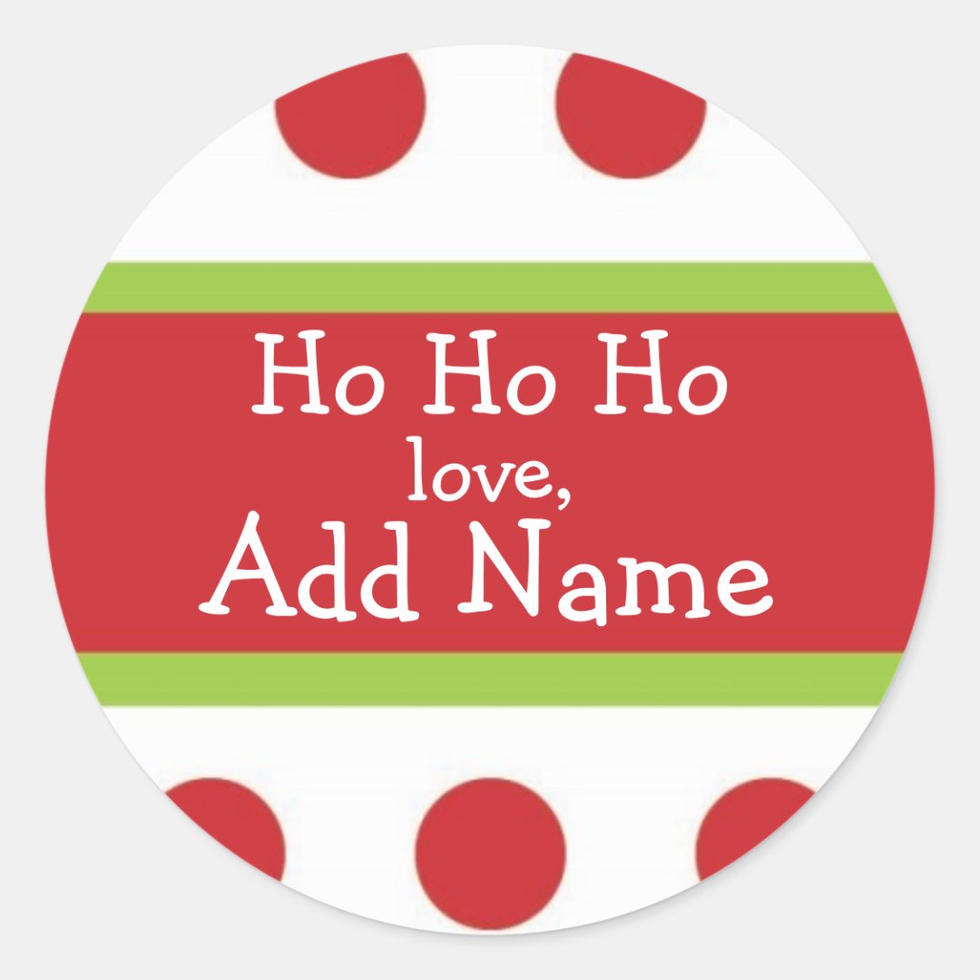 Ho Ho Ho Personalized Christmas Sticker | Zazzle