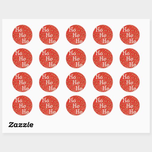 Ho Ho Ho Red & Green Christmas Stickers | Zazzle