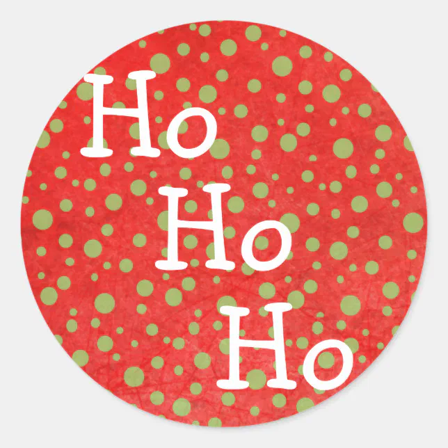 Ho Ho Ho Red & Green Christmas Stickers | Zazzle
