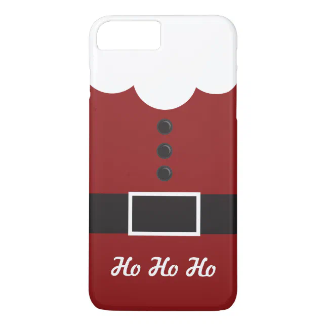 Ho Ho Ho Santa Suit Christmas iPhone 7 Plus case | Zazzle