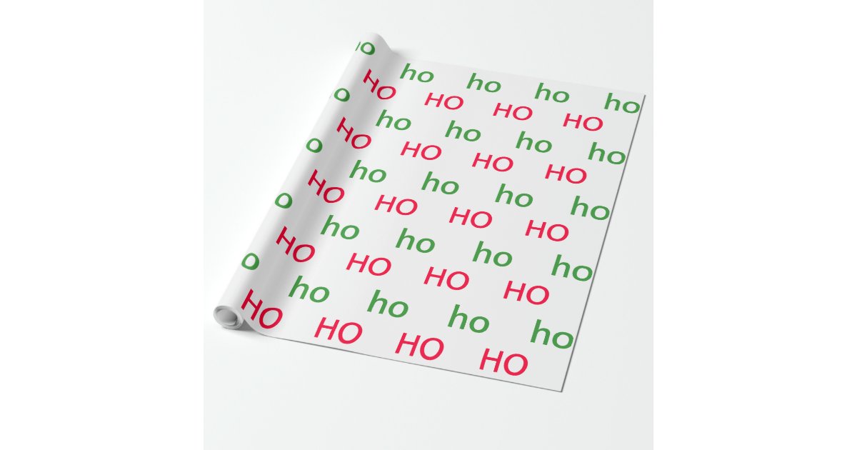 HO HO HO Wrapping Paper | Zazzle
